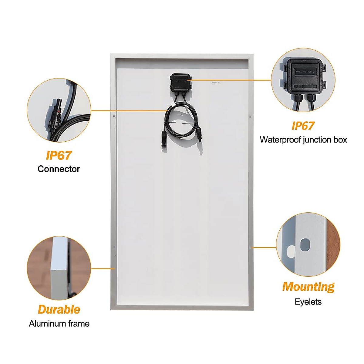 XINPUGUANG 200 Watt Solar Panel Kit PERC Monocrystalline 100W Solar Panel 20A Charge Controller Extension Cable for 12V Off-Grid System Rvs Boat Cabin Trailer Trailer (200W Solar Kit)