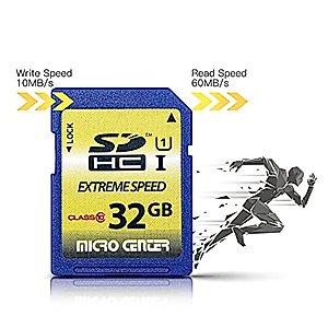 32GB Class 10 SDHC Flash Memory Card 10 Pack Standard Full Size SD Card USH-I U1 Trail Camera Memory Card by Micro Center (10 Pack)