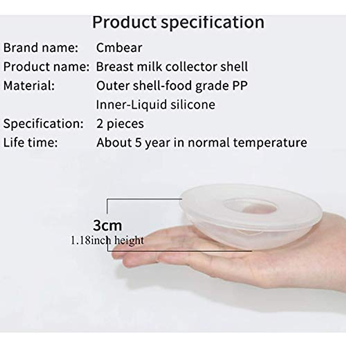 Breast Shells Milk Saver,2 Pack Breast Pump,Breastmilk Collector,Milk Anti-Flow Out,Protect Sore Nipples,BPA-Free Flexible Food Grade Silicon and PP Material,Skin Friendly