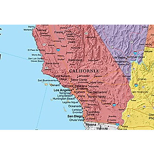 RMC 32" x 50" Signature United States USA and World Wall Map Set (Laminated)