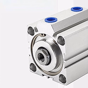 Othmro SDA63 Sealing Thin Air Cylinder 2.48in Bore 0.98in Stroke Double Action Thin Air Cylinder Aluminium Pneumatic Hydraulic Cylinder Pneumatic Small Thin Cylinder for Pneumatic and Hydraulic System