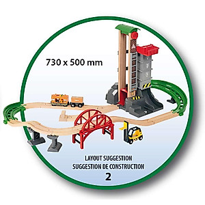 BRIO World 33887 Lift & Load Warehouse Set | 32 Piece Kids Train Toy Set with Wooden Tracks and Accessories | Interactive Design | FSC Certified Wood | for Ages 3 and Up