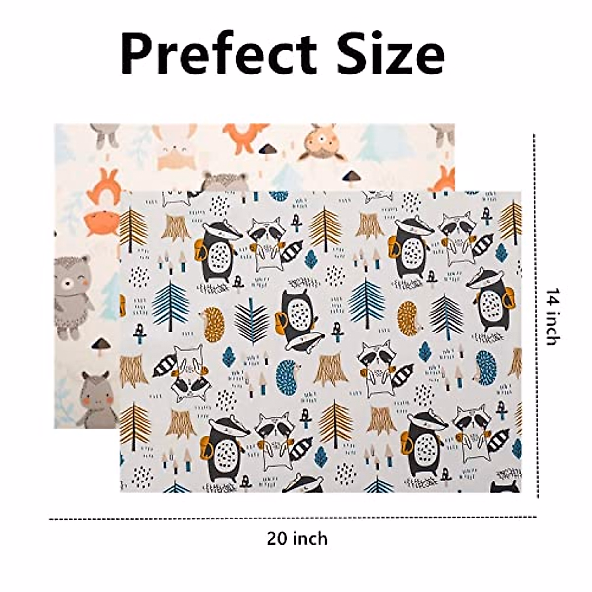 Travel Pillow Case Cover for Kids, 2 Packs 100% Cotton Baby Toddler Pillow Cover for Bedding, 14X20 Pillowslip Case for Sleeping Fits Pillows Sized 13x18 or 14x19