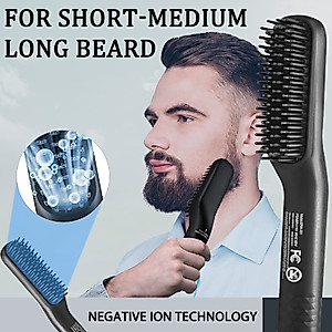 XIKEZAN Birthday Gifts for Men w/Beard Kit and Beard Straightener Kit