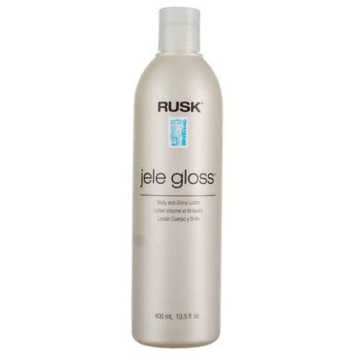 RUSK Designer Collection Jele Gloss Body and Shine Lotion, 13.5 Oz, Light-Hold Styling Lotion that Refines, Shines, and Gives Body to Hair, Adds Hold, Control, and Sheen