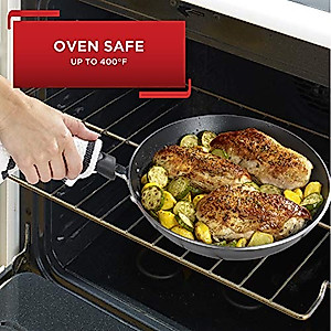 T-fal Experience Nonstick 3 Piece Fry Pan Set 8, 10.25, 12 Inch Induction Cookware, Pots and Pans, Dishwasher Safe Black