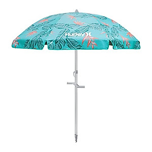 Hurley 7' Beach Umbrella, State Beach Aqua