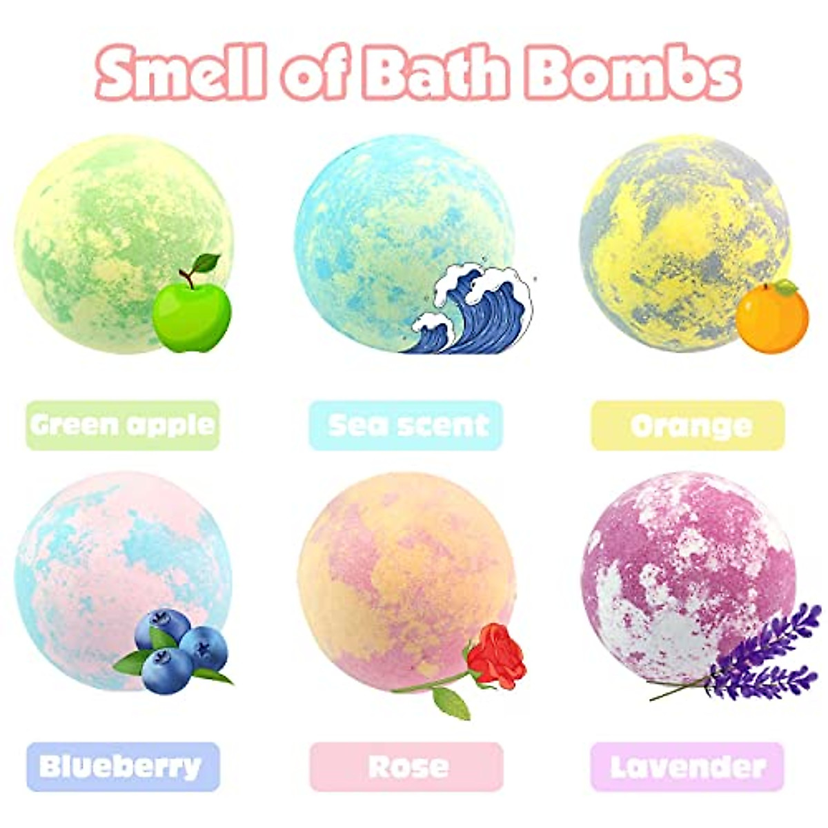 Bath Bombs for Kids with Surprise Inside 6 Large Organic Bubble Kids Bath Bomb with Bracelets and Rings Toys Safe and Natural bathbombs Easter Gifts for 4 5 6 7 8 9 Years Old Girls Birthday Christmas