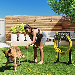 Patiobay Garden Hose Holder, Detachable Metal Water Hose Holder, Freestanding Heavy Duty Hanger Storage Stand for Outside Yard