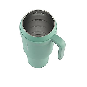 REDUCE 50 oz Mug Tumbler with Handle & Straw - Stainless Steel with Sip-It-Your-Way Lid - Keeps Water Cold up to 50 Hours - SweatProof, Dishwasher Safe, BPA Free - 2 Pack, Green / Beige