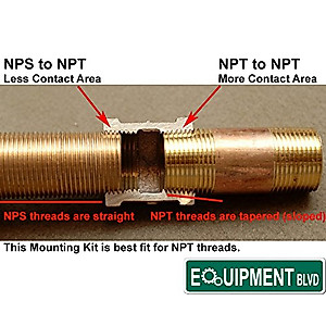 EquipmentBlvd 2 Sets of Wall Mount Faucet 1/2" NPT Tapered Brass Mounting Kit for AA Faucet, BK Resource, T&S, Fisher