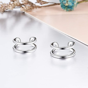 YFN Ear Cuff Wrap Earrings 925 Sterling Silver Non Pierced Cartilage Earring for Women Jewelry Gifts