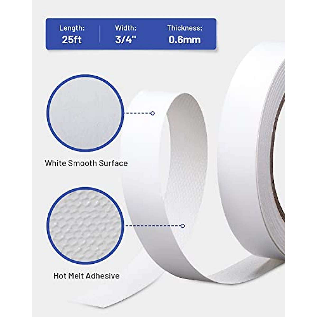 FAKILO Melamine Edge Banding White 3/4 inch x 25 ft Veneer Edging Easy Application Iron on Edge Banding Tape for Cabinet Plywood Repairs Furniture Restoration