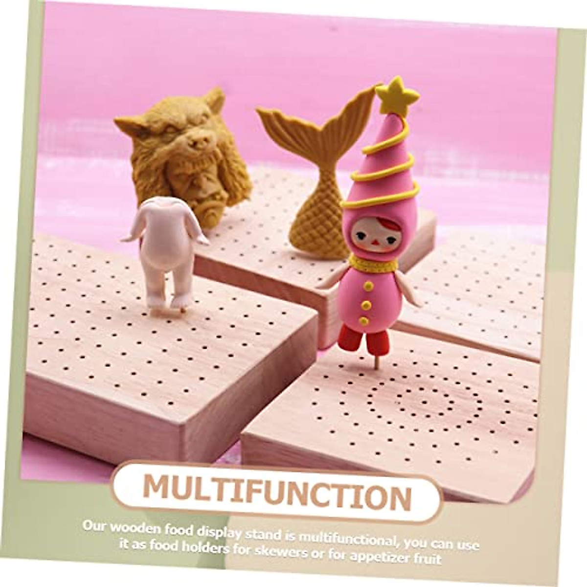 IMIKEYA Plug Board Rectangle Tray Air Drying Clay Cake Tray Wooden Lollipop Stand Chafing Dish Buffet Set Large Charcuterie Board Food Picks Holder Pick Stand Food Picks Stand Christmas