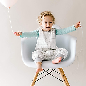 Tealbee DREAMSUIT: Toddler Sleep Sack with Feet 12-18 Months, 18-24 Months - 1.2 TOG Four Season Baby Wearable Blanket for Walkers - Bamboo, Organic Cotton Sleeping Bag (12m-2T) - Alphabet