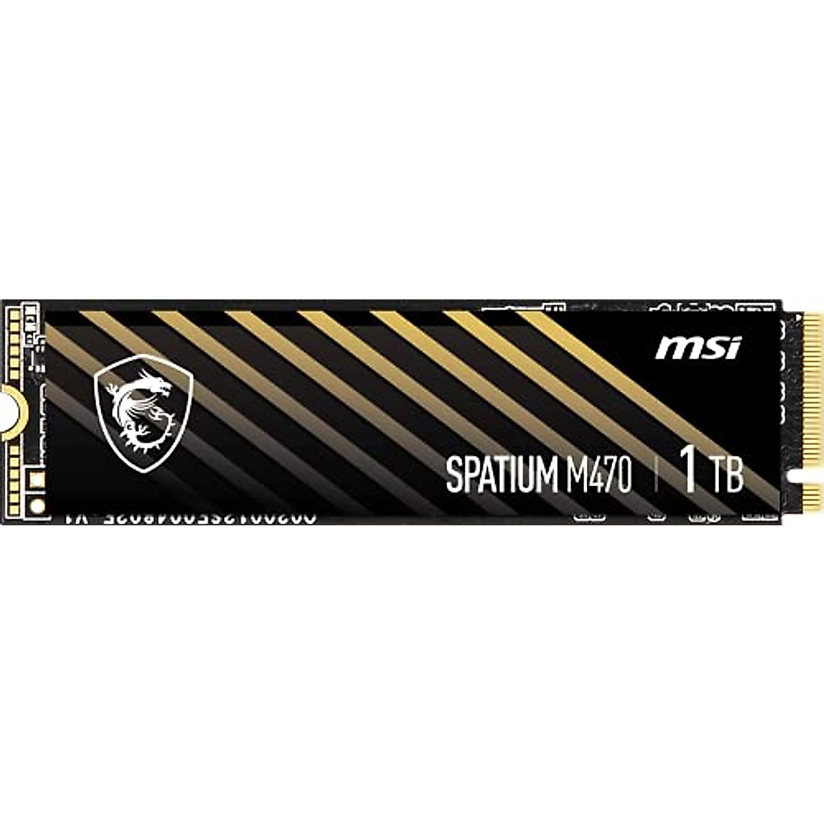 MSI SPATIUM M470 PCIe 4.0 NVMe M.2 1TB Internal SSD PCIe Gen4 NVMe 1.3 3D NAND 3300 TBW (SPATIUM M470 PCIe 4.0 NVMe M.2 1TB)