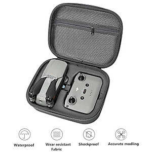Anbee Portable Carrying Case EVA Hard Shell Storage Bag Box Compatible with DJI Mavic Air 2 RC Drone (Grey)