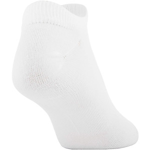 Under Armour Women's Essential 2.0 Lightweight No Show Socks, 6-Pairs, White/Cerise Assorted, Medium