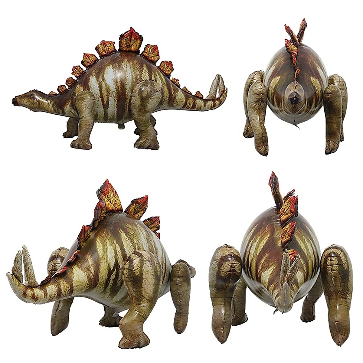Self standing 4D Giant Dinosaur scorpion Party Foil Balloon Helium Tyrannosaurus Triceratops Stegosaurus dragon birthday deco party supplies boy kids cartoon toys (4D Giant Stegosaurus)