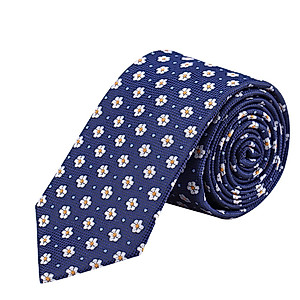 AUSKY 4 Packs Skinny Neckties for Men Boys, 2.35'' Wide Slim Ties in Different Textured Style Mixed set