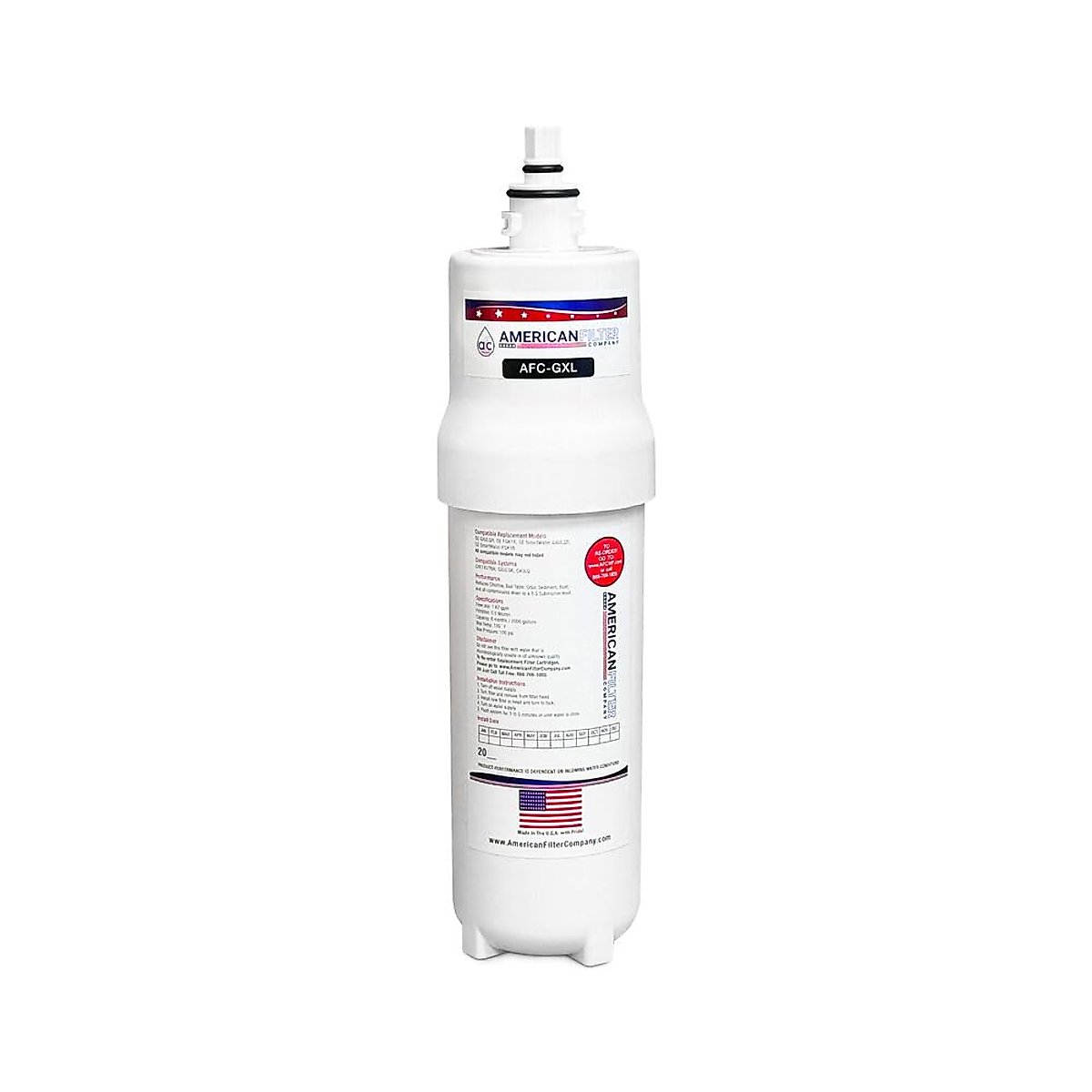 American Filter Company™ Model number AFC-GXL-P, Compatible with GE® SmartWater GXULQR Water Filter for GXULQ system -Made in U.S.A. - 1 Filter