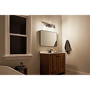 KICHLER Brinley 24" 3 Light Vanity Light with Clear Glass in Olde Bronze®