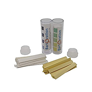 Restaurant Sanitizer Test Kit for QAC Quaternary Ammonium 0-500 ppm Quat & Chlorine 10-200 ppm Chemical Test Paper for Food Service [2 Vials of 100 Paper Strips]