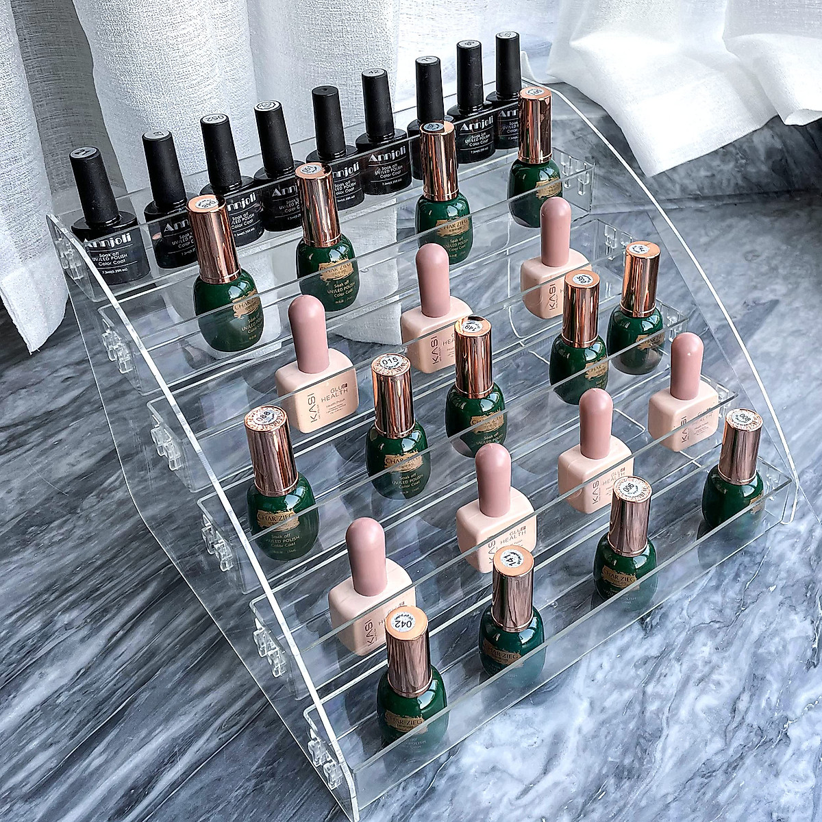 MineSign Sunglasses Organizer Clear Eyeglasses Display Case Sticker Display Tray For Glasses Tabletop Holder Stand (6 layer)