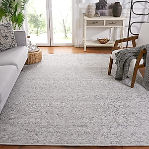 SAFAVIEH Marquee Collection Area Rug - 8' x 10', Grey, Handmade Wool, Ideal for High Traffic Areas in Living Room, Bedroom (MRQ201N)