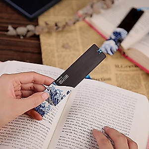Donxote 4-Piece Bookmark, Japanese Ukiyo-e Bookmarks for Book Lovers, Hand Made Wood Art Book Mark Gift Box Set with Tassel, is A Unique Gift for Men, Women and Kids - The Great Wave Off Kanagawa
