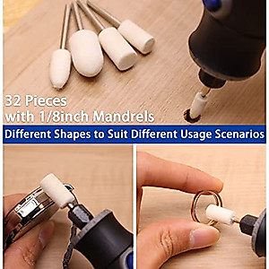 Polishing Buffing Wheel Compatible with Dremel Polishing Kit, GLDCAPA 14 Sizes 125 PCS Polishing Wheel for Dremel Tool Accessories 1/8" with Storage Box