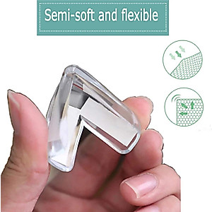 M MAIUS Edge Corner Protector, 20ft Corner Guards Baby Proofing&10 Pack Toddler Corner Protector, Furniture Clear Toddler Edge Protectors Table Corners Protection Child Safety Kit Bumper Strip