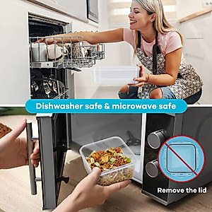 36 PCS Food Storage Containers Large , (18 Stackable Plastic Containers with 18 Lids) - 100% Airtight & BPA-Free & Microwave, Dishwasher Safe Food Storage with Chalkboard Labels & Marker…