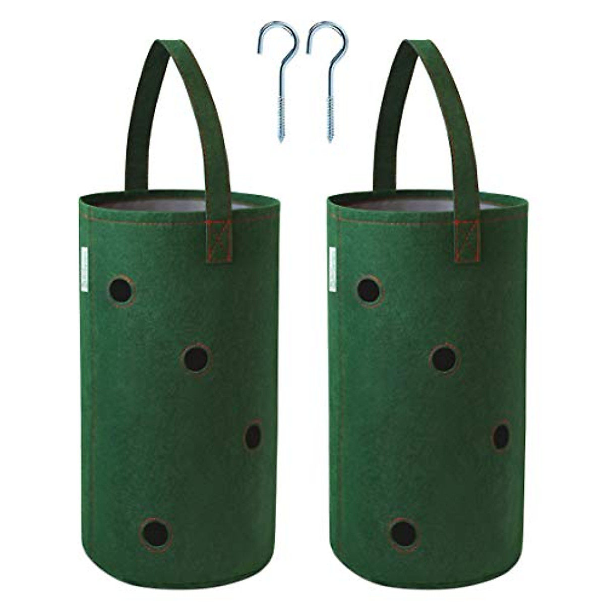 Pri Gardens Hanging Strawberry Planter for Strawberry Bare Root Plants (Roots not Included) Felt Material 2 Pack