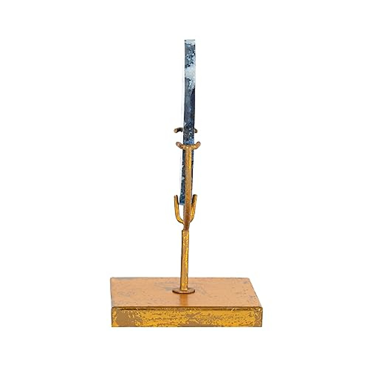 Decorative Agate Stone Slice on Metal Stand