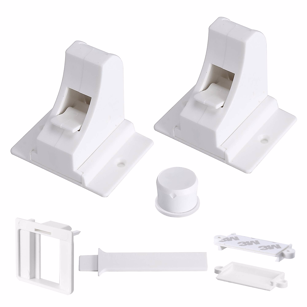 Baby Proofing Magnetic Cabinet Locks - Safeasy Adhesive Children Safety Magnet Drawers Latches (2)