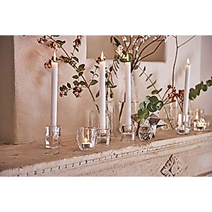 BOLSIUS White Dinner Candles - 10 Pack Unscented 9 Inch Straight Taper Candle Set - 8 Hour Burn Time - Premium European Quality - Smokeless And Dripless Household, Spa, Wedding, And Party Candlesticks