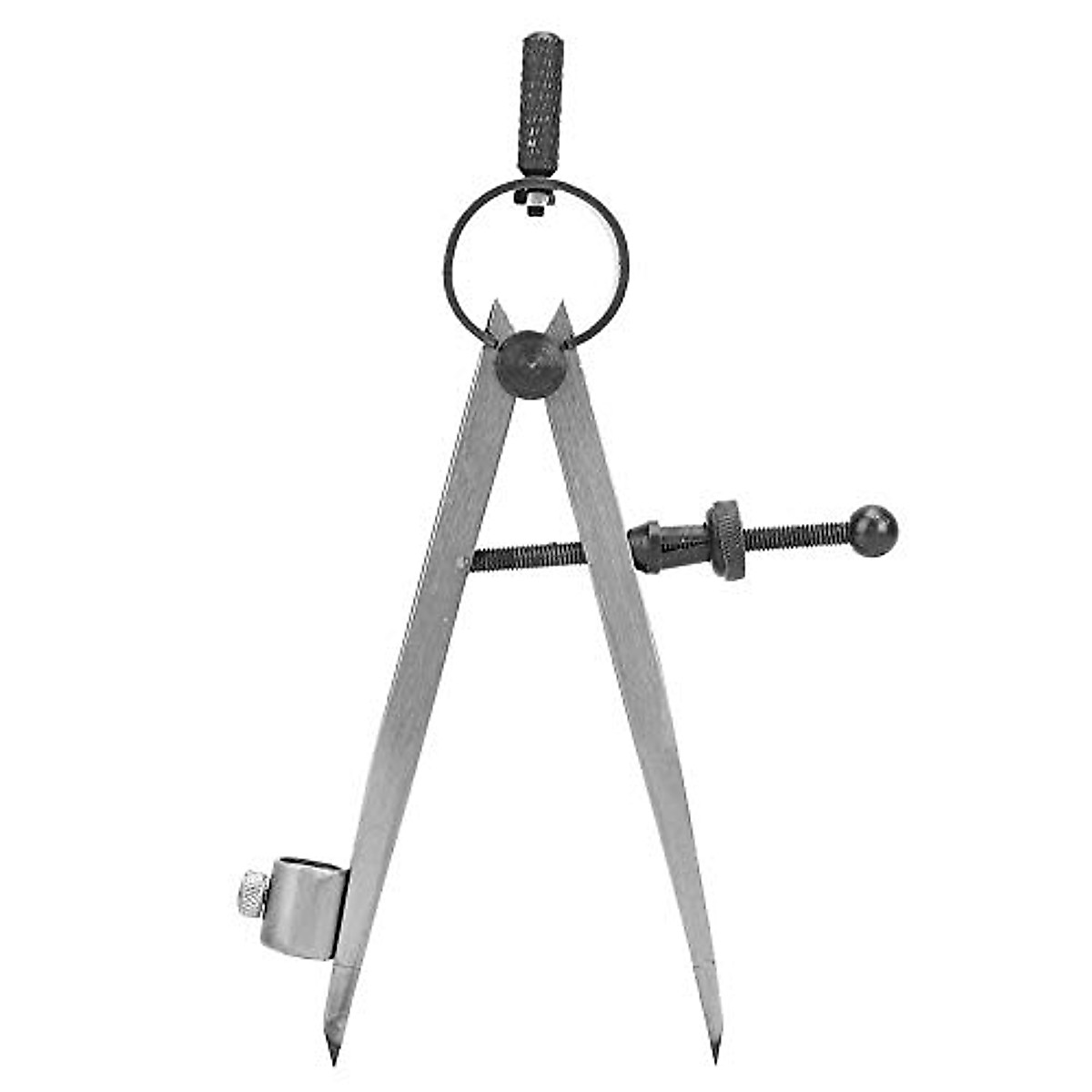 Wing Divider, Adjustable&Lockable Precision Spring Divider Caliper Compass with Pen Holder Craft Rotating Tool for Metal Workpiece Processing, Mechanical Scribing (100mm)