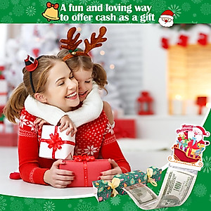 Vodolo 4PCS Christmas Money Box for Cash Gift Pull,Funny Surprise Box Money Gift Box for Kids Adults,Candy Christmas Money Holders Exploding Money Roll Pull Pouch,Creative Ways to Give Money Gifts