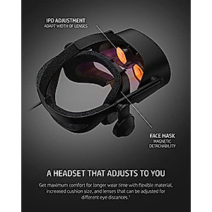 HP Reverb G2 VR Headset with Controller, Adjustable Lenses & Speakers from Valve, 2160 x 2160 LCD Panels, for Gaming, Ergonomic Design, 4 Cameras, Compatible with SteamVR & Windows Mixed Reality
