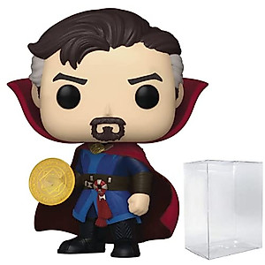 POP Marvel: Doctor Strange Multiverse of Madness - Doctor Strange Funko Vinyl Figure (Bundled with Compatible Box Protector Case), Multicolor, 3.75 inches