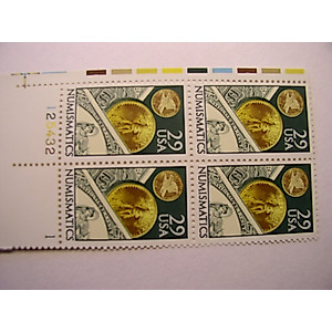 US 1991 Postal Stamps, Numismatics, S# 2558, PB of 4 29 Cent Stamps