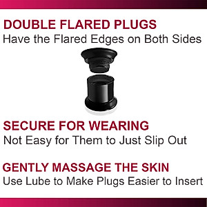 bodyjewellery 2pcs Internally Threaded Tunnels Screw Double Flared Plug Piercing Ear Gauge Expander Stretching C3VCT - Pick Size (2 Pcs(8mm))