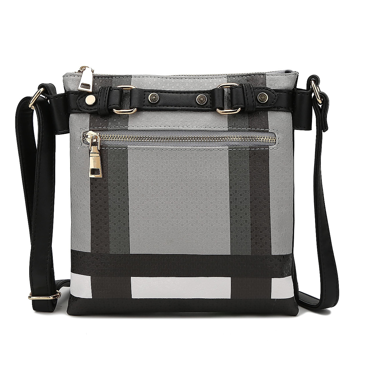 MKF Crossbody Bags for women - Adjustable Shoulder Strap - PU Leather Handbag - Crossover Side Messenger Purse