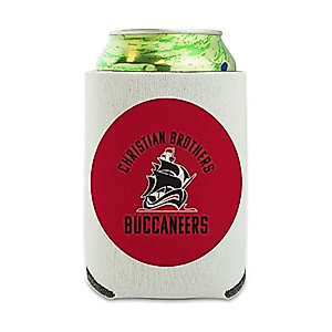 Christian Brothers University Buccaneers Logo Can Cooler - Drink Sleeve Hugger Collapsible Insulator - Beverage Insulated Holder