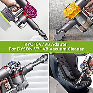 2-in-1 V7/8 Adapter for Ryobi 18V Lithium Battery Convert to for Dys0n V7/8 Handheld Vacuum Cleaner Battery Compatible with V7/8 Animal V7/8 Absolute V7/8 Motorhead Pro V7/8