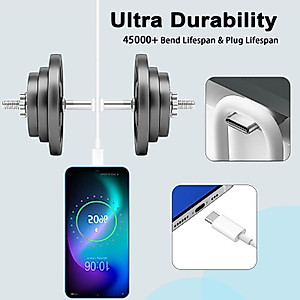 100W USB C to USB C Cable 10FT USB C Charger Cable 2Pack USB C Cord Fast Charging USB Type C Compatible with iPhone 16/15/Samsung/Android/Huawei/Google/Switch/MacBook/iPad and other USB-C port devices