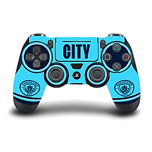 Head Case Designs Officially Licensed Manchester City Man City FC Badge Ship Logo Art Vinyl Sticker Gaming Skin Decal Compatible With Sony PlayStation 4 PS4 Slim Console and DualShock 4 Controller