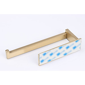 Vanloory Hand Towel Holder, Strong Self Adhesive Hand Towel Ring, Thicken SUS304 Stainless Steel Hand Towel Bar/Rack, No Drilling Modern Hand Towel Hanger (Brushed Gold, 9 in)