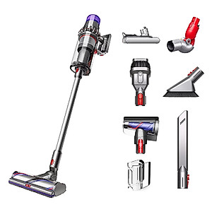 Dyson Outsize Extra Cordless Stick Vacuum, Full-Size bin. Full-Size Cleaner Head - Nickel